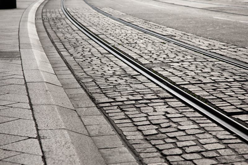 Tram Track Curve Stock Photography - Image: 28061432