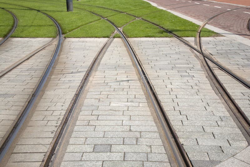 Tram Track in Rotterdam, Holland Stock Photo - Image of holland ...