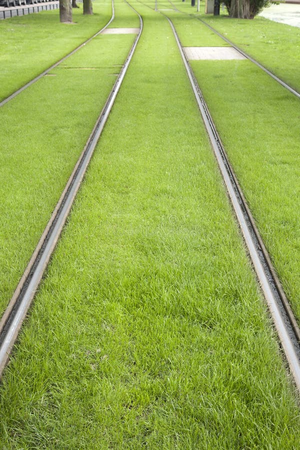 Tram Track in Rotterdam, Holland Stock Photo - Image of environmental ...