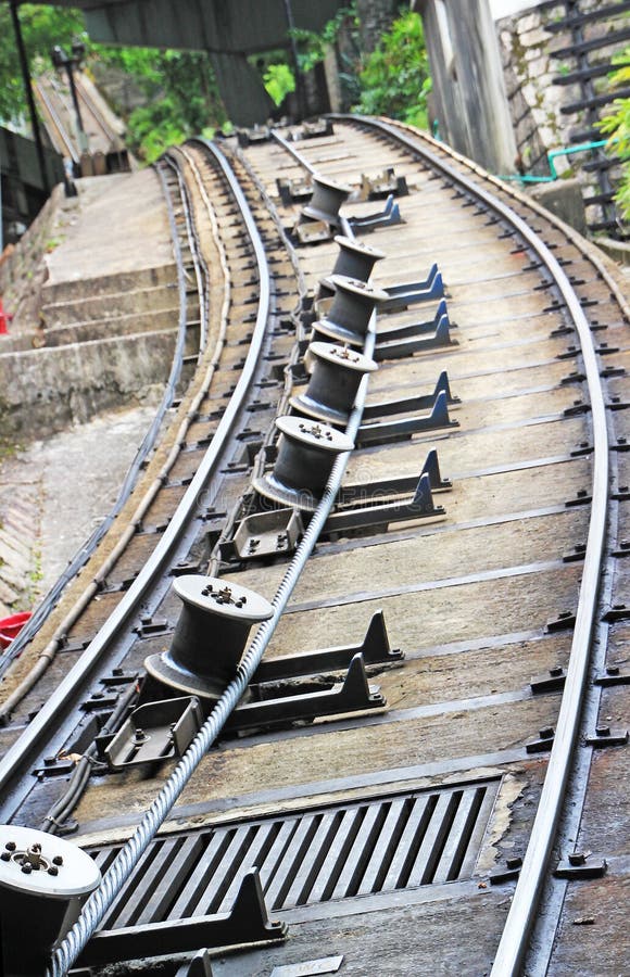 Tram Tracks stock image. Image of pulley, tram, engineering - 21010427