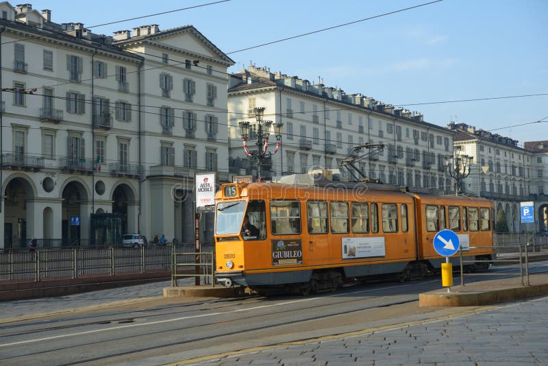 Tram in Turin, Italy editorial stock image. Image of tram - 29144689