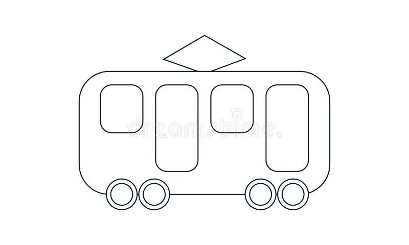 Tram Icon in Black Vector Image Stock Illustration - Illustration of ...