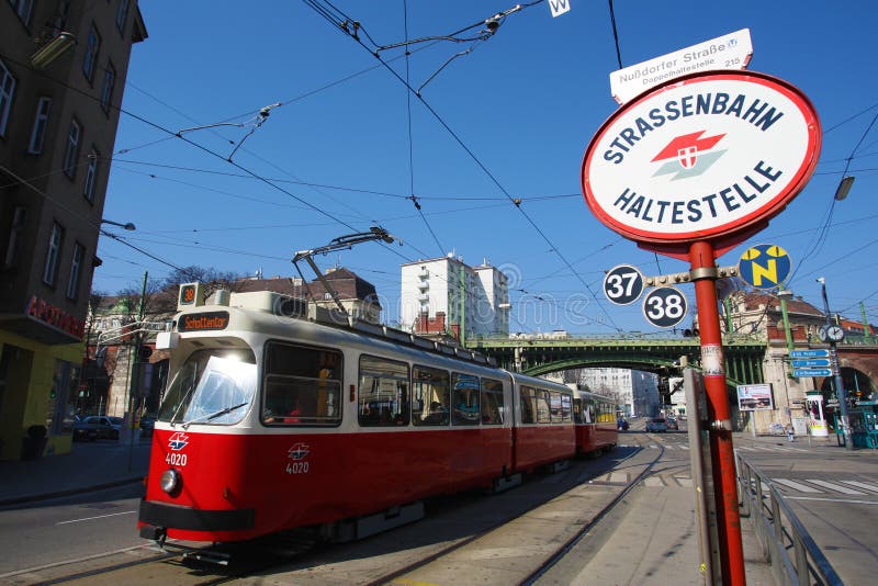 Tram in Vienna, Austria editorial stock image. Image of city - 24256774