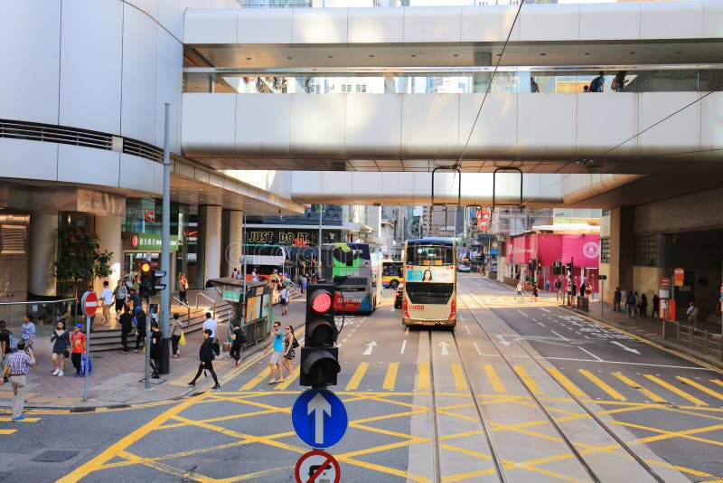 At Tram View of Sheung Wan To Central Editorial Stock Image - Image of ...