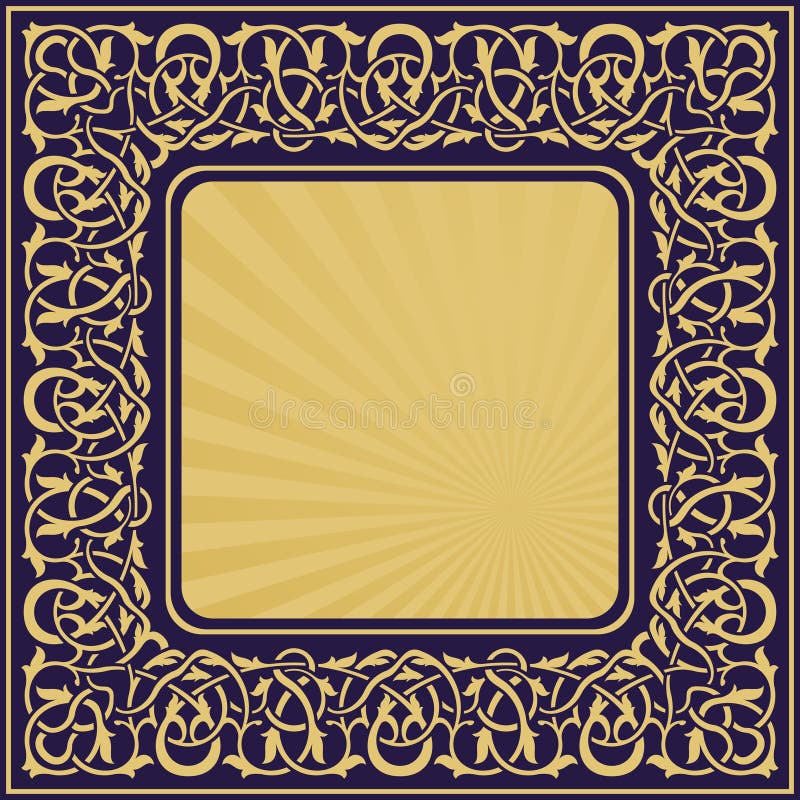 Trame d'or de rectangle illustration de vecteur. Illustration du ...
