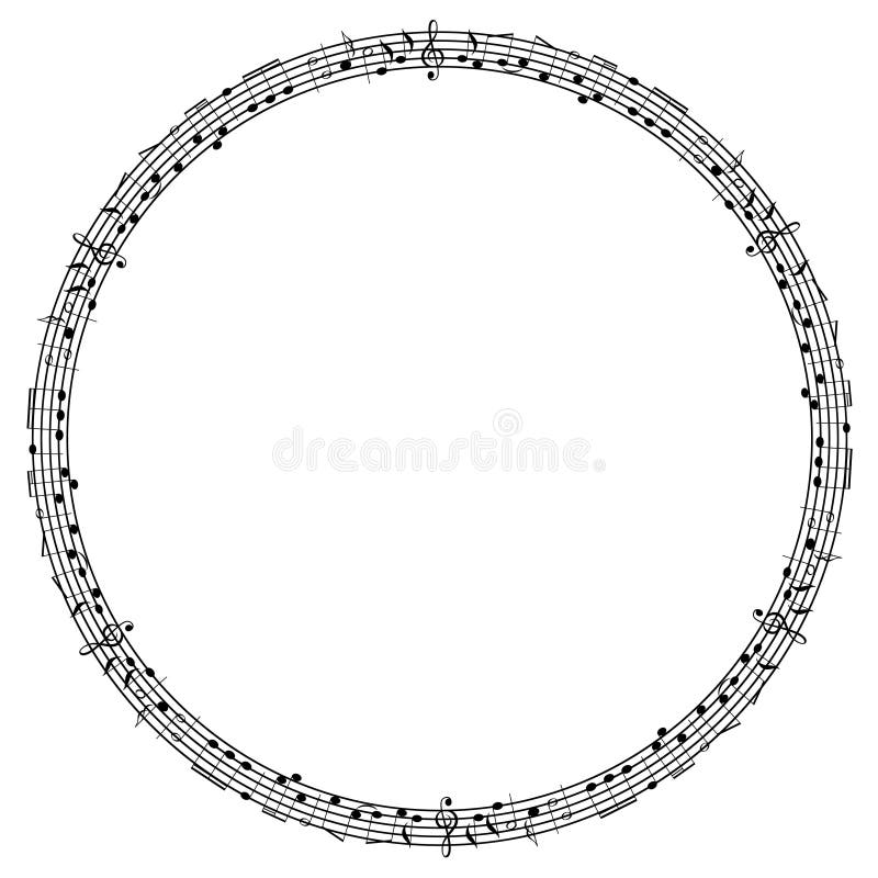 Trame ronde de notes illustration de vecteur. Illustration du trame ...