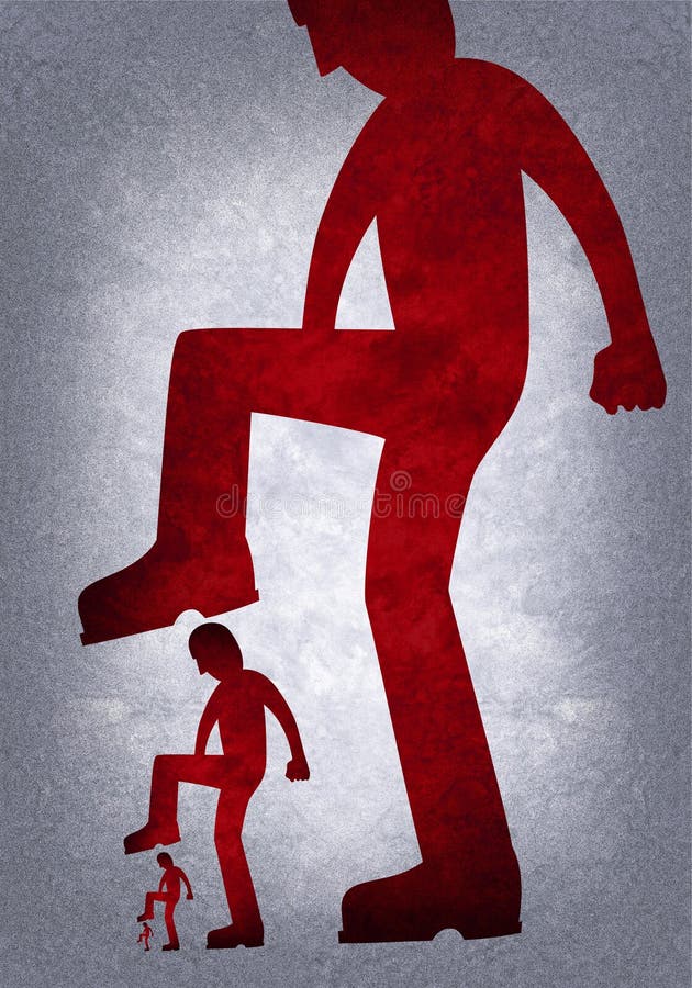 Trampeln von Leuten stock abbildung. Illustration von arbeit - 56780482