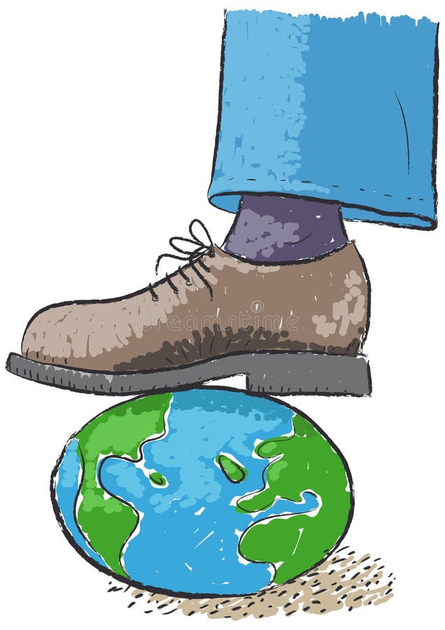 Trample the world stock vector. Illustration of overwhelm - 51399671