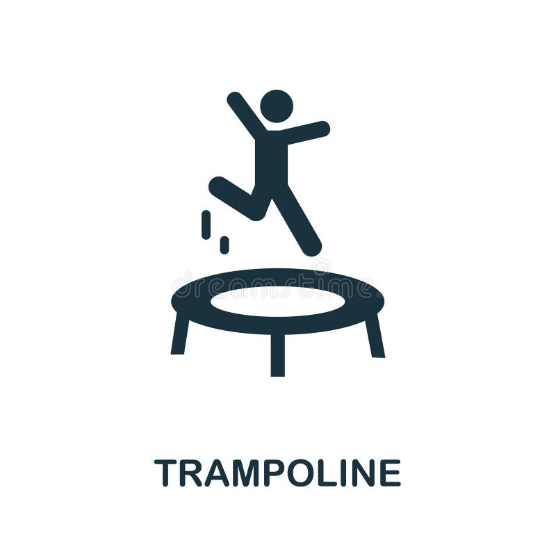 Trampoline Icon. Simple Element from Amusement Park Collection ...
