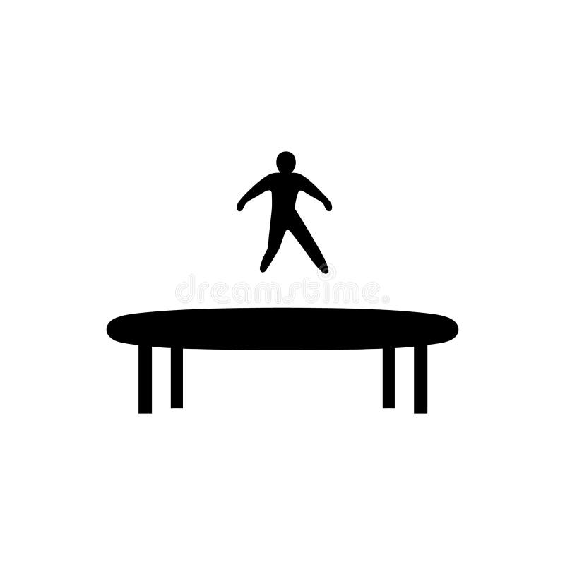 Trampoline Icon stock vector. Illustration of vector - 296707017