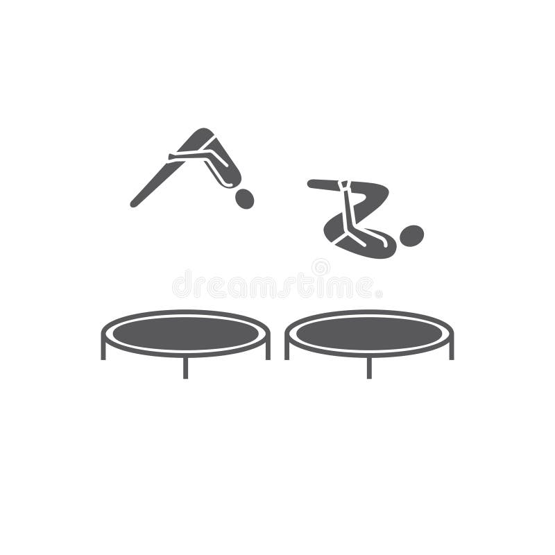 Trampoline Jumping Icon. Sport Sign Stock Vector - Illustration of ...