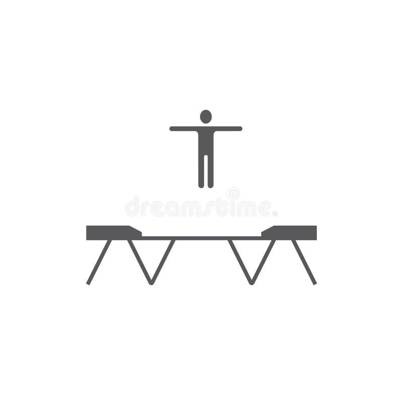 Trampoline Jumping Icon. Sport Sign Stock Illustration - Illustration ...