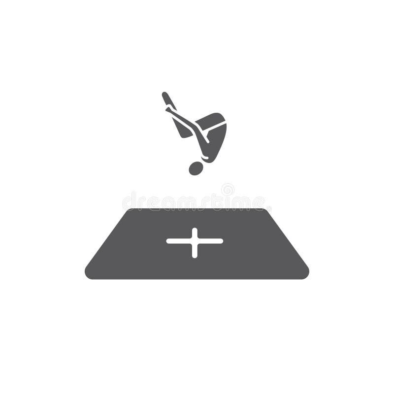 Trampoline Jumping Icon. Sport Sign Stock Illustration - Illustration ...