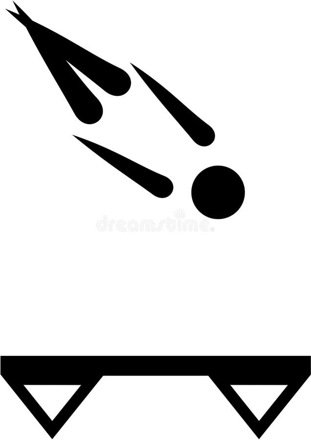 Trampoline symbol stock vector. Illustration of athlete - 106173192