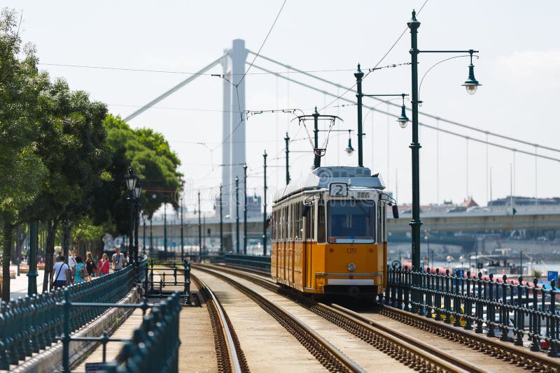Tramway in Budapest editorial photo. Image of crossroad - 56392046