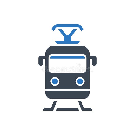 Tramway Front View Icon stock vector. Illustration of icon - 361696084