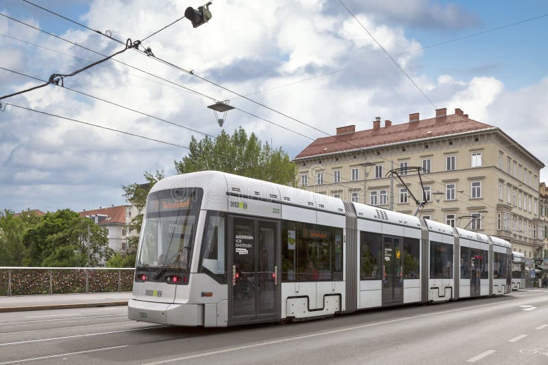 Tramway in Graz editorial stock image. Image of graz - 190710154