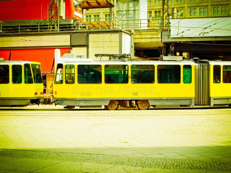 Tramway Train for Public Transport Stock Photo - Image of color, tram ...