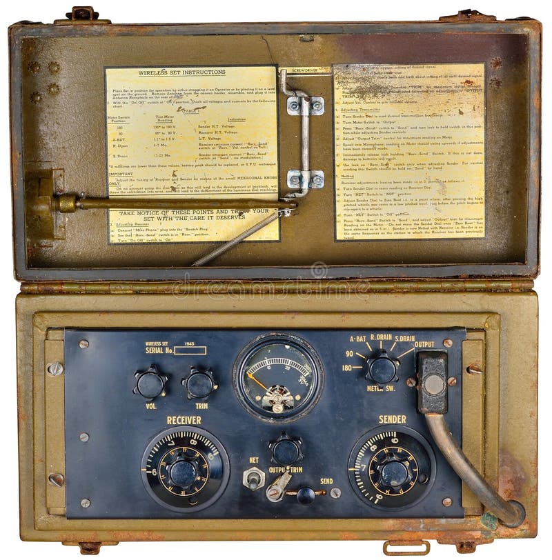 Tranceiver Do Rádio Do Manpack Ww2 Imagem de Stock - Imagem de sinais ...