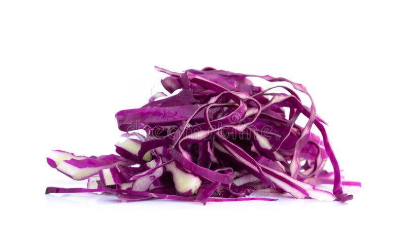 Tranche De Choux Rouges D'isolement Sur Le Fond Blanc Image stock ...