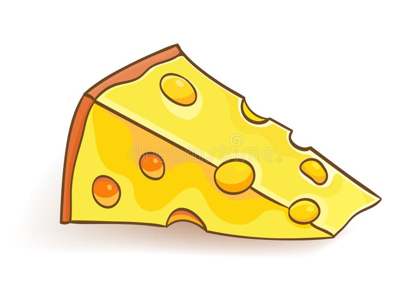 Tranche De Fromage De Bande Dessinée Illustration de Vecteur ...