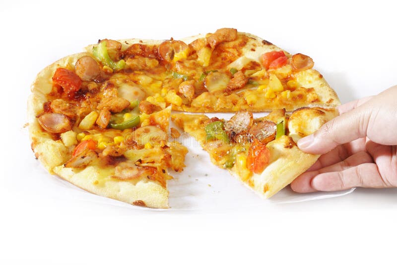 Tranche de pizza image stock. Image of mozzarella, pizza - 46129211