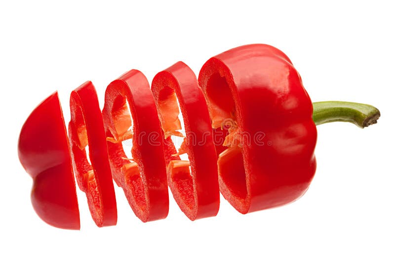 Tranche de poivron rouge image stock. Image du ouvert - 52451823
