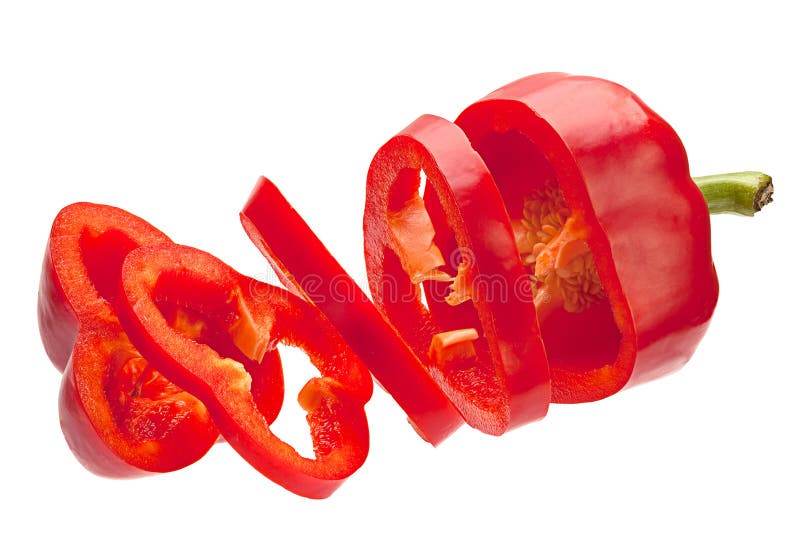 Tranche de poivron rouge image stock. Image du poivre - 50320247