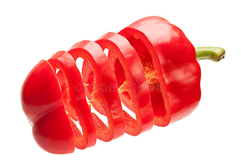 Tranche de poivron rouge image stock. Image du poivre - 50320247