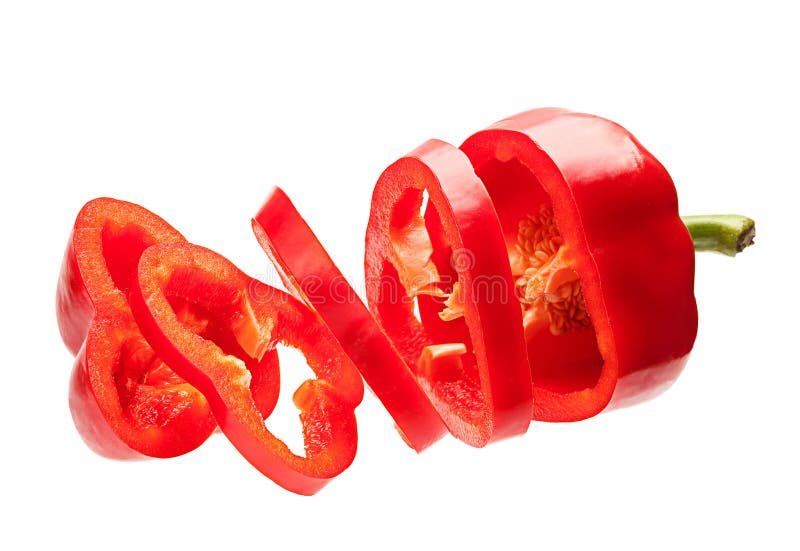 Tranche de poivron rouge image stock. Image du part, couleurs - 50277051