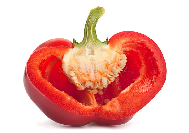 Tranche de poivron rouge image stock. Image du isolement - 50320247