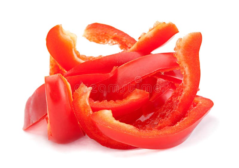 Tranche de poivron rouge image stock. Image du isolement - 50320247