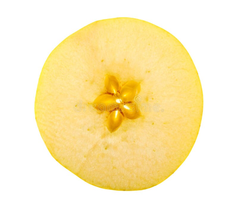 La Tranche De Pomme Isolée Sur Le Fond Blanc Image stock - Image du ...
