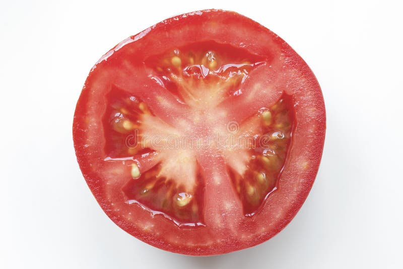 Tranche De Tomate D'isolement Sur Le Fond Blanc Photo stock - Image du ...