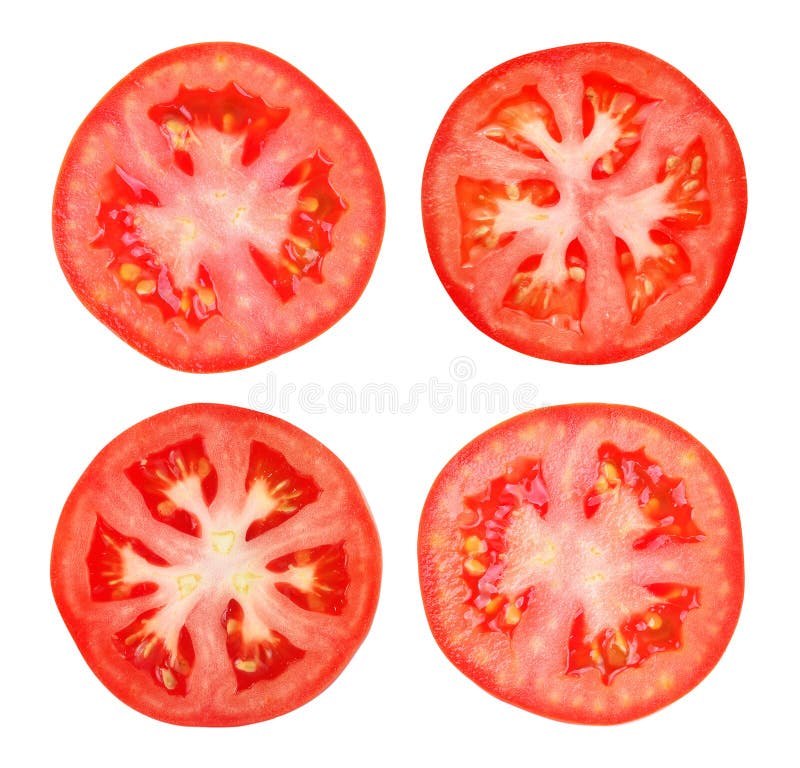 Tranche De Tomate D'isolement Sur Le Blanc Photo stock - Image du rond ...