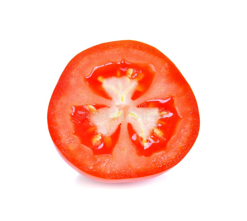 Tranche De Tomate D'isolement Sur Le Blanc Photo stock - Image du rond ...