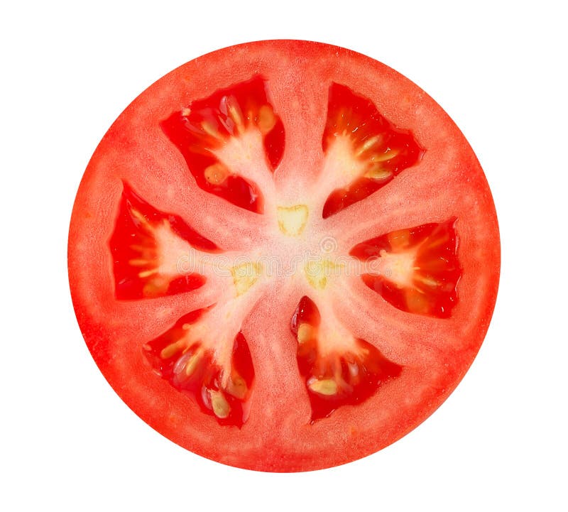 Tranche De Tomate D'isolement Sur Le Blanc Photo stock - Image du rond ...