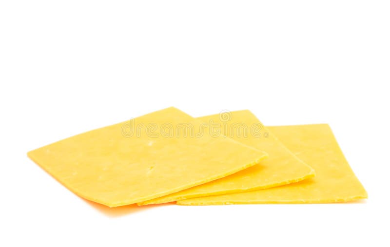 Tranches De Fromage De Cheddar Sur Un Fond Blanc Photo stock - Image du ...