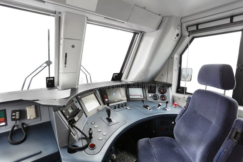 Trane operator s cab stock image. Image of inside, machinist - 34354227