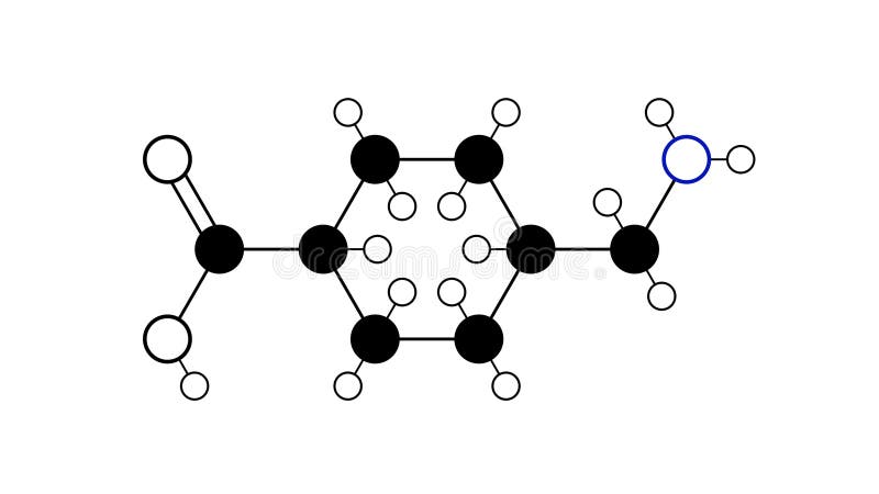Tranexamic Acid Molecule, Structural Chemical Formula, Ball-and-stick ...
