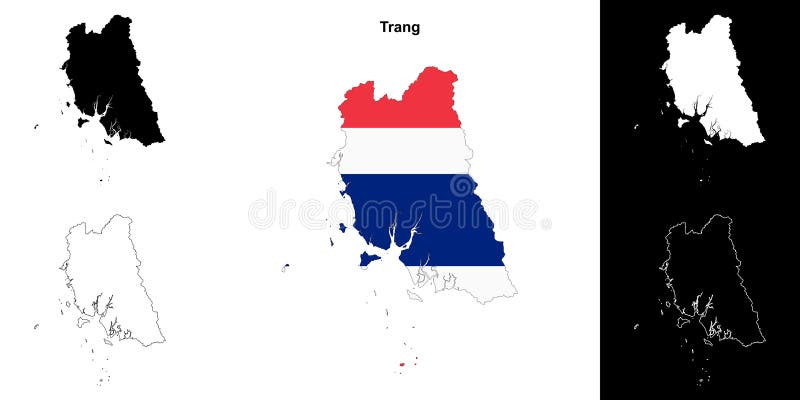 Trang outline map stock vector. Illustration of empty - 323683290