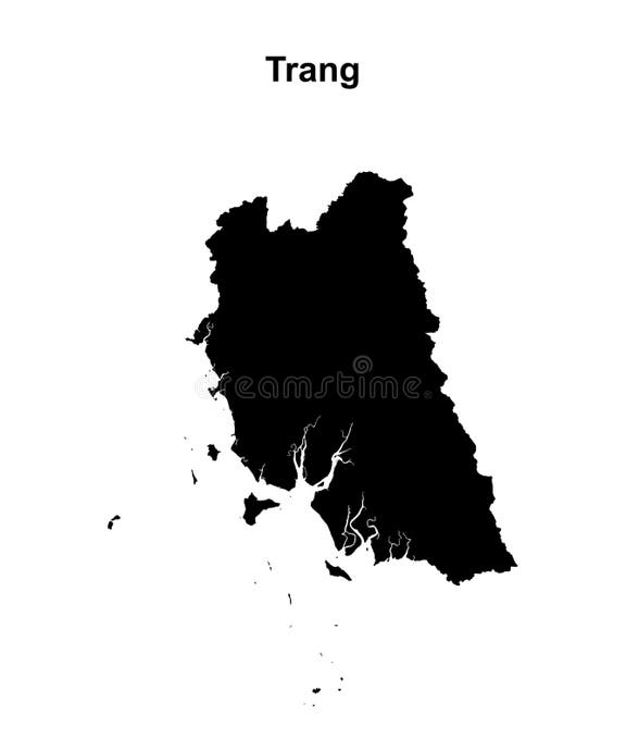 Trang outline map stock vector. Illustration of shape - 360660663