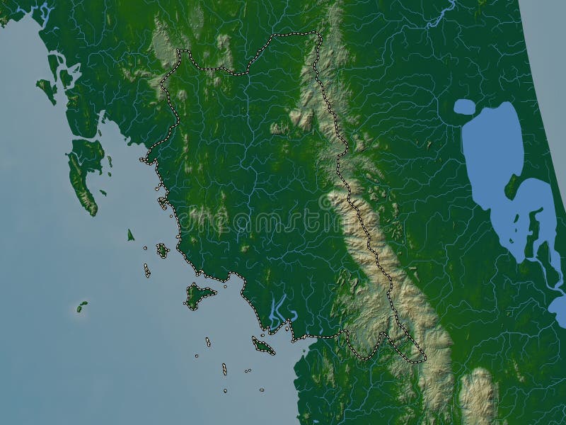 Trang, Thailand. Physical. No Legend Stock Illustration - Illustration ...