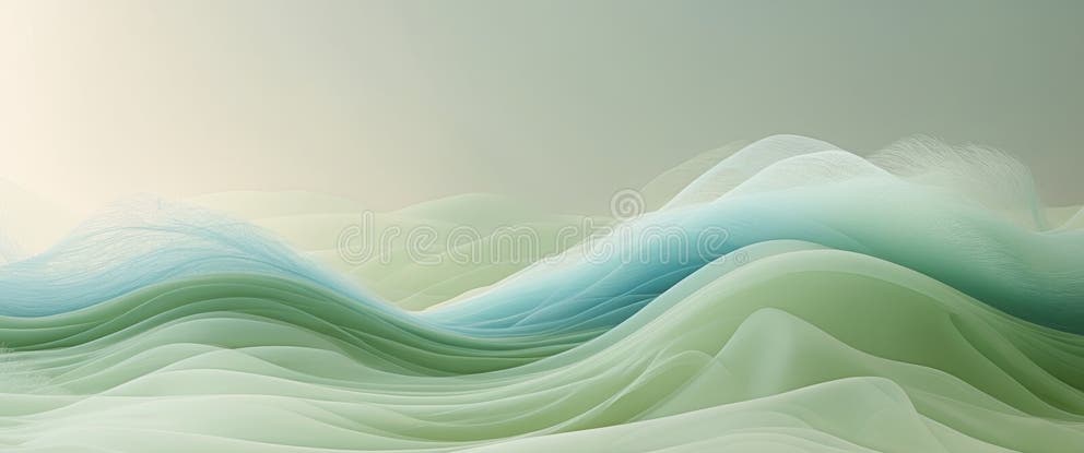 Tranquil Abstract Background with Gentle Green and Blue Waves for a ...