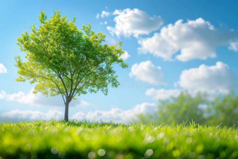 Tranquil Arbor Tree Day Nature. Generate Ai Stock Image - Image of ...