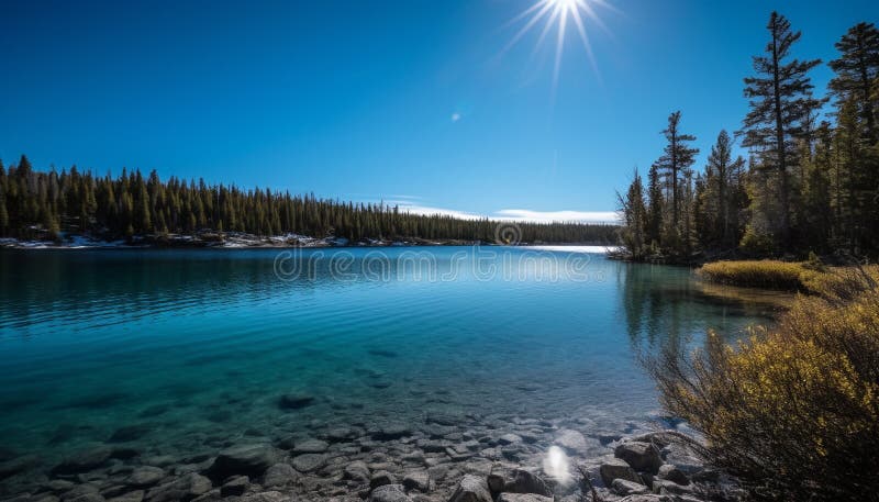 Tranquil Autumn Reflection on Majestic Mountain Range in Alberta ...
