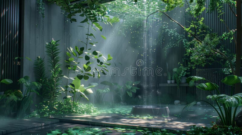 A Tranquil Backyard Complete with a Smart Irrigation System that ...