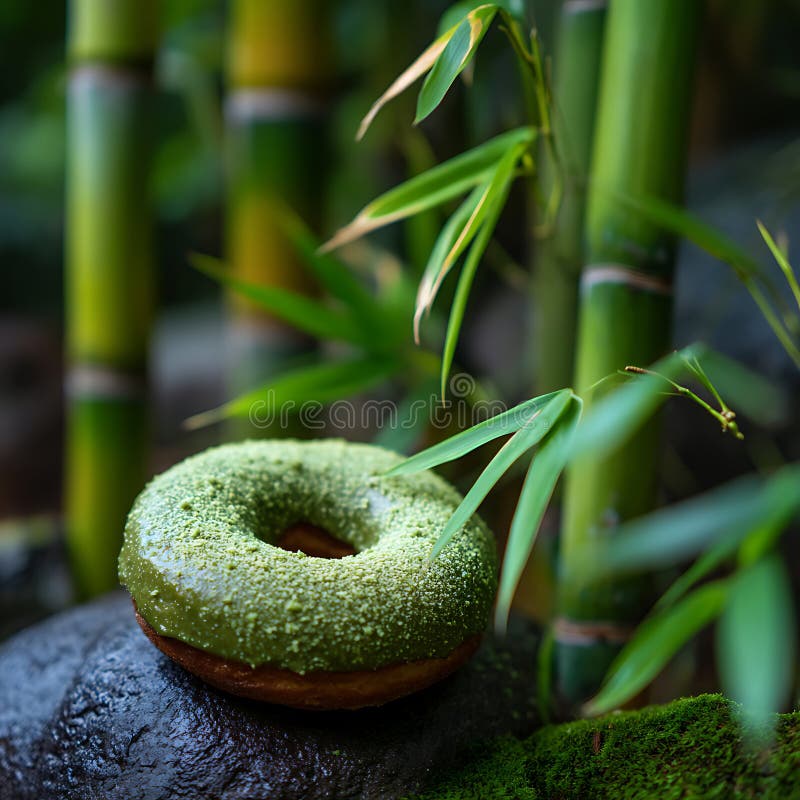 The Tranquil Bamboo Forest Ecosystem, Classic Green Tea Glazed Ring Donuts Stock Illustration ...