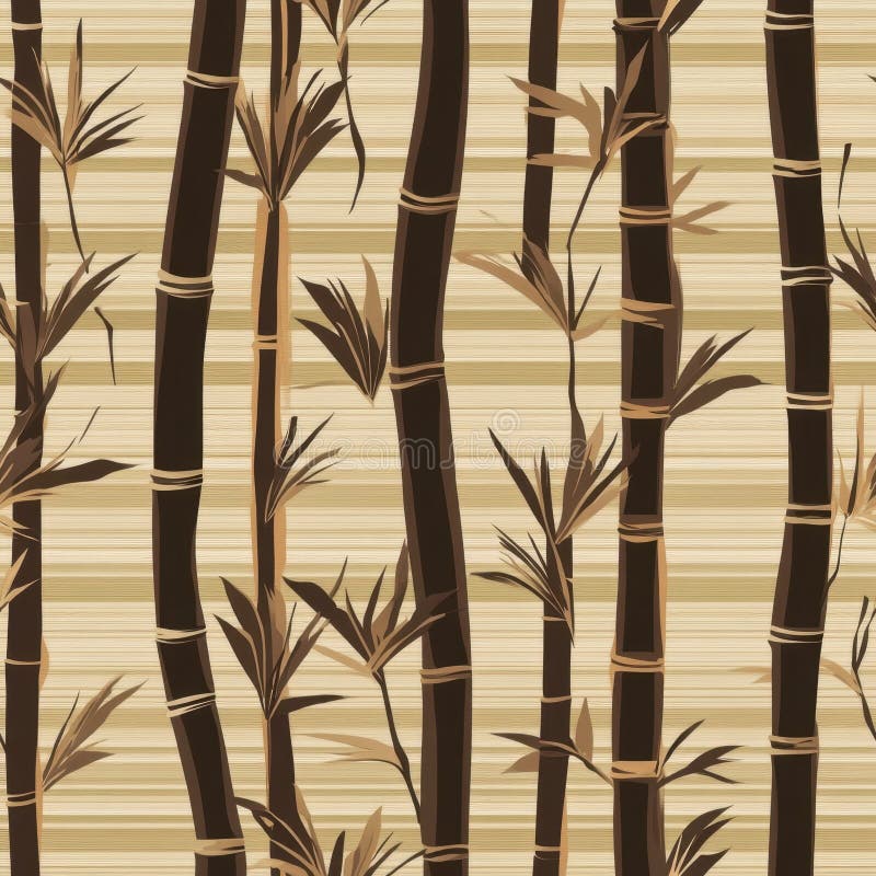 Tranquil Bamboo Forest Pattern Background Illustration Stock Image ...