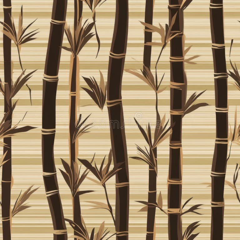 Tranquil Bamboo Forest Pattern Background Illustration Stock Image ...